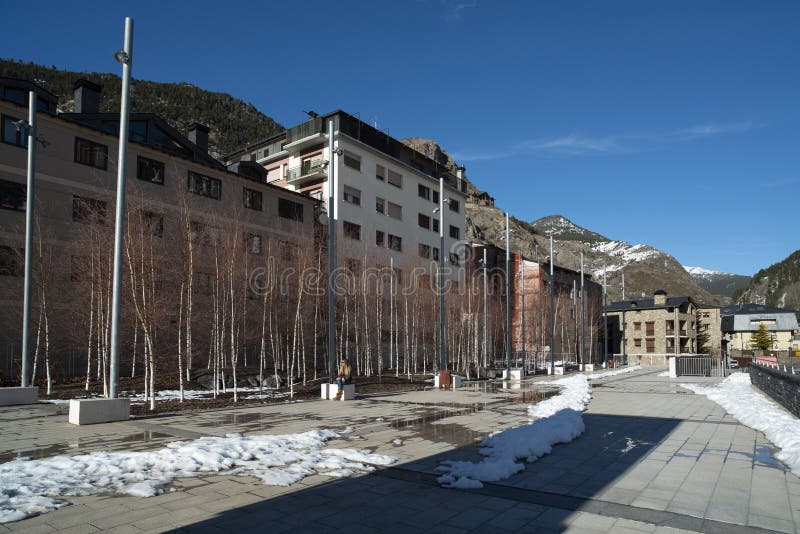 In the Streets of Canillo Town, Ski Resort in Andorra. Editorial Stock ...