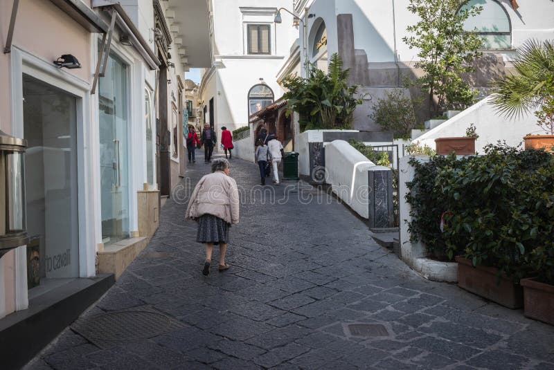 Streets of Capri, Italy. editorial photo. Image of scenic - 52429391