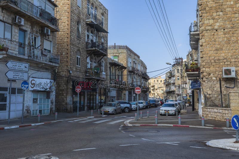 Streets in the City of Haifa in Israel Editorial Photo - Image of home ...
