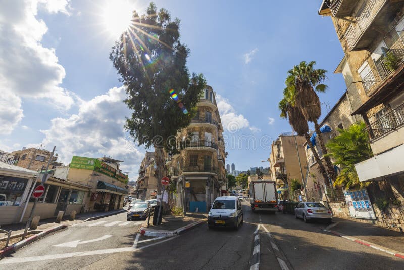 Streets in the City of Haifa in Israel Editorial Image - Image of ...