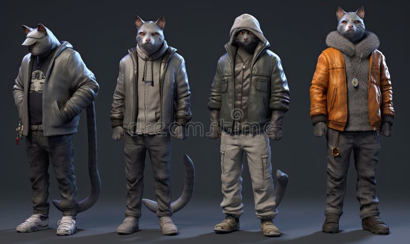 The Streets Come Alive with a Gang of Cartoon Cat Gangsters Creating ...