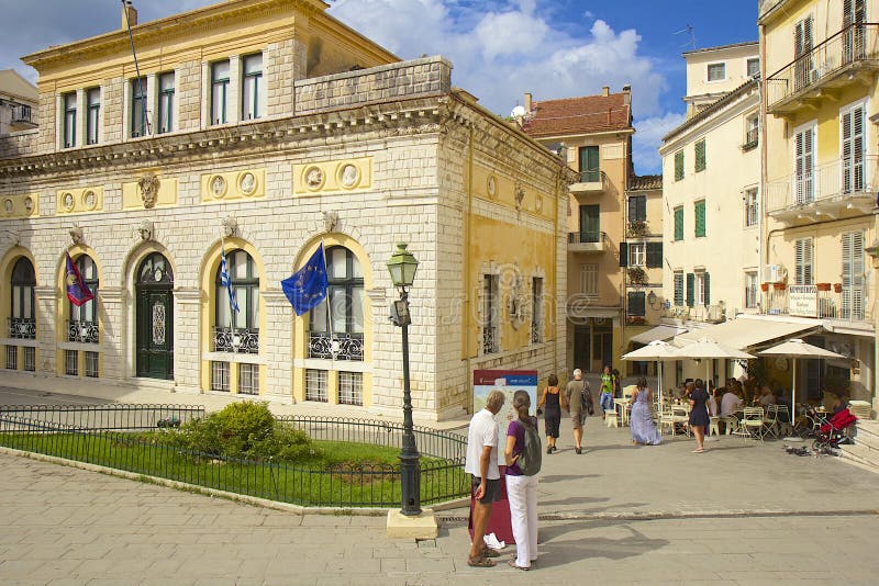 Streets of Corfu Town, Corfu Greece Editorial Photography - Image of ...