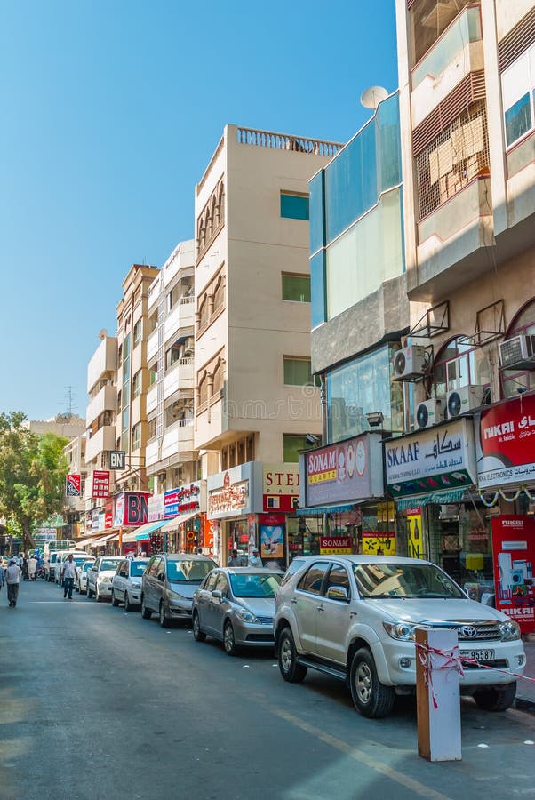 Streets of Dubai editorial stock photo. Image of outdoor - 72933688