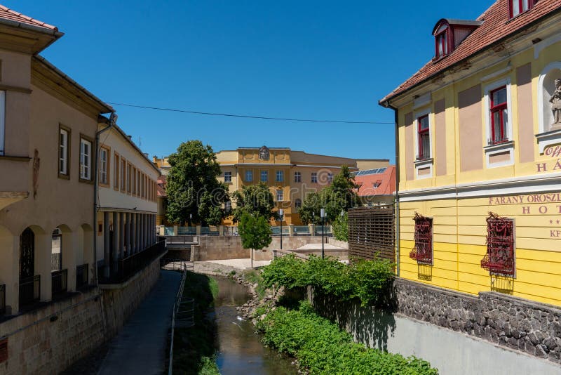 Streets of Eger editorial stock photo. Image of travel - 263937573