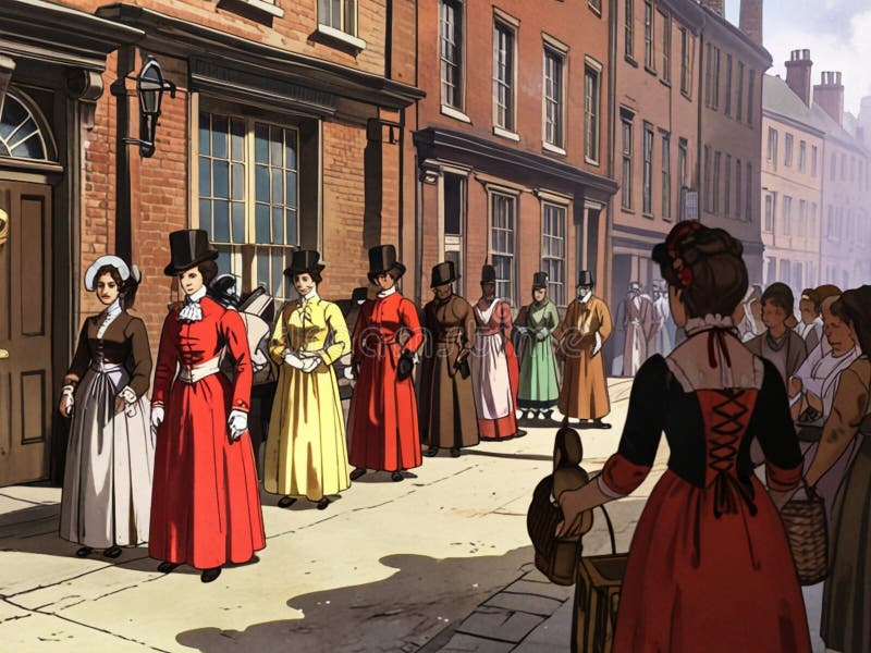 The Streets of England Around 1800 Ai Generated Stock Illustration ...