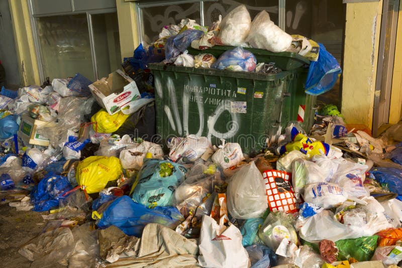 Streets with garbage editorial stock photo. Image of pile - 28511223