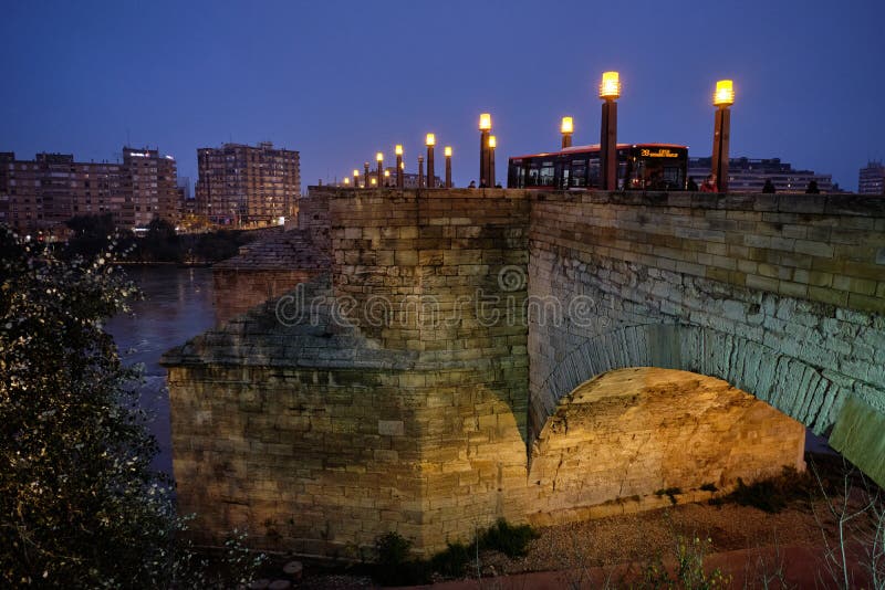 Streets of the Historic Center of Zaragoza. ZARAGOZA, SPAIN, Stock ...