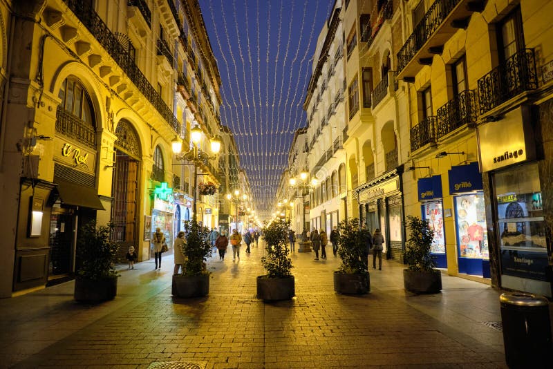 Streets of the Historic Center of Zaragoza. ZARAGOZA, SPAIN, Editorial ...