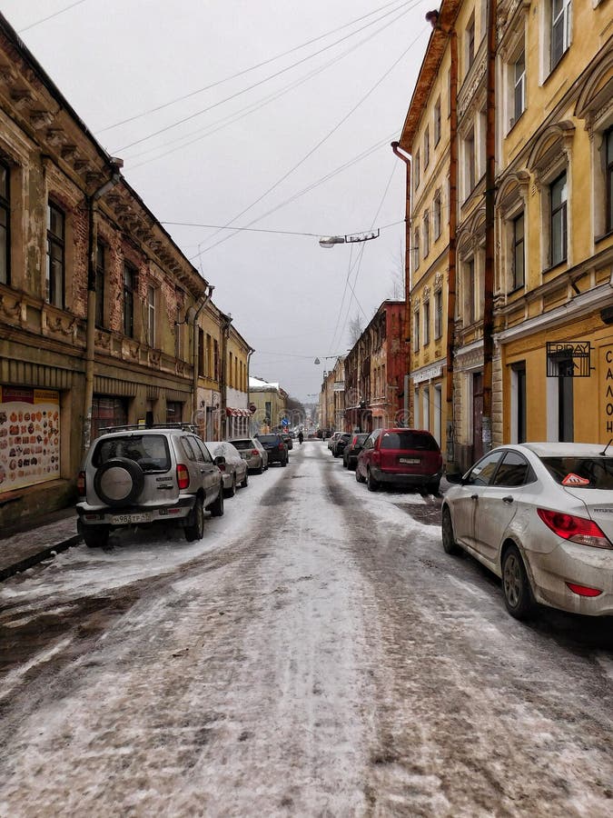 Streets and Houses of Old Vyborg. Editorial Stock Photo - Image of ...