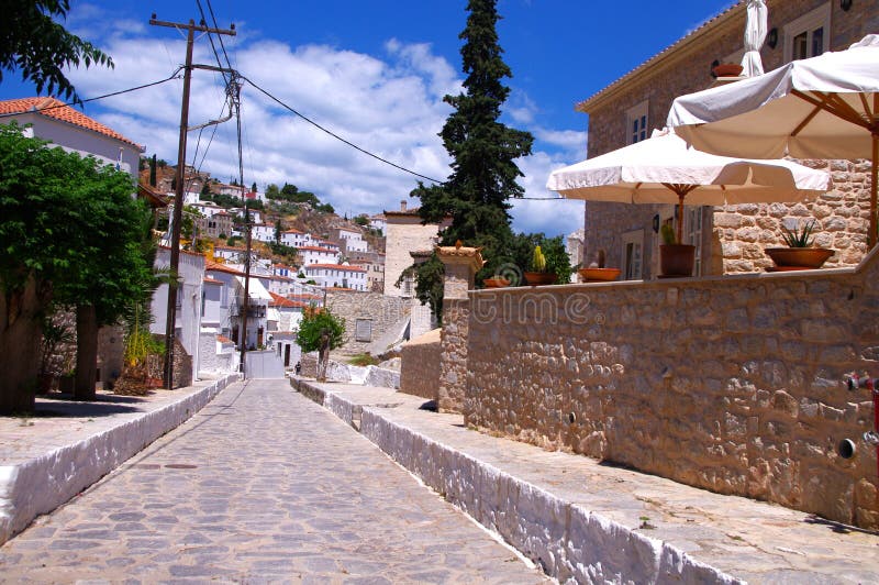 The streets of Idra stock image. Image of hydra, travel - 44685095