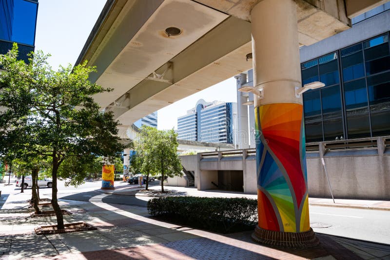 The Streets of Jacksonville, Florida on a Hot, Sunny Day Editorial ...