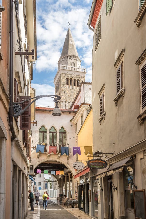 In the Streets of Koper in Slovenia Editorial Stock Photo - Image of ...
