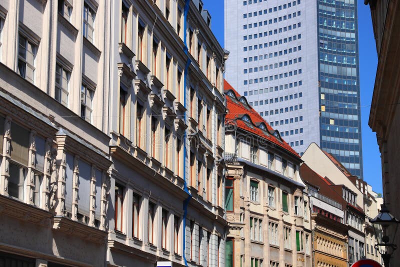 Streets of Leipzig, Germany Stock Photo - Image of architecture ...