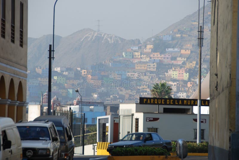 Streets of Lima Peru editorial photo. Image of south - 181687241