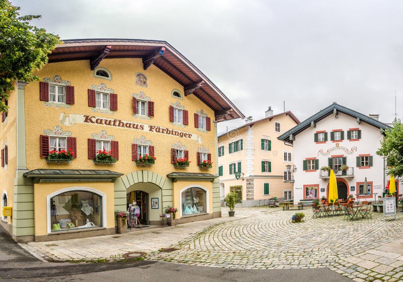 In the Streets of Lofer Town - Austria Editorial Stock Image - Image of ...