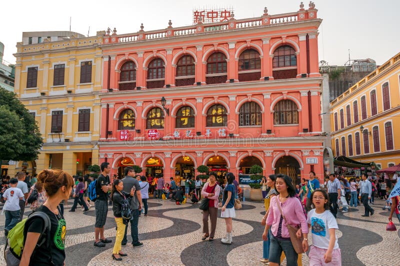 Streets of Macau editorial photography. Image of hiking - 33831637