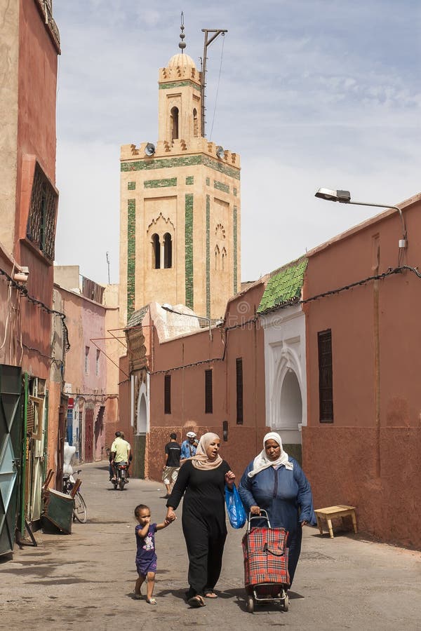 Streets of Marrakesh editorial stock photo. Image of medina - 67031898