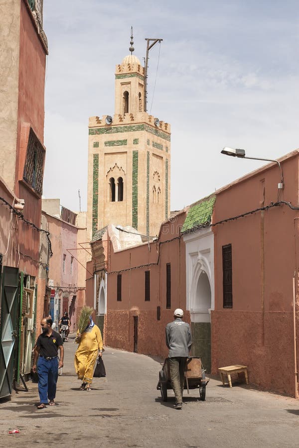 Streets of Marrakesh editorial stock image. Image of medina - 67535519