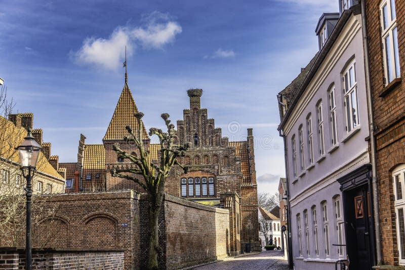 Streets of Medieval Ribe in Denmark Stock Photo - Image of jutland ...