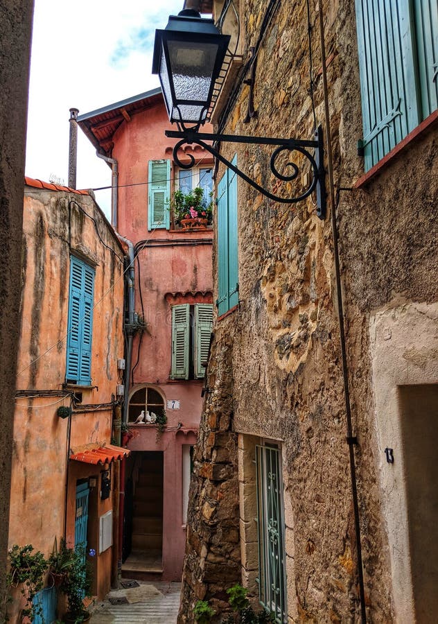 Streets of Menton editorial image. Image of trip, menton - 130811420