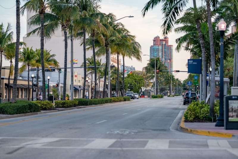 Streets in Miami Beach Desolate Empty Due To Coronavirus Covid 19 ...