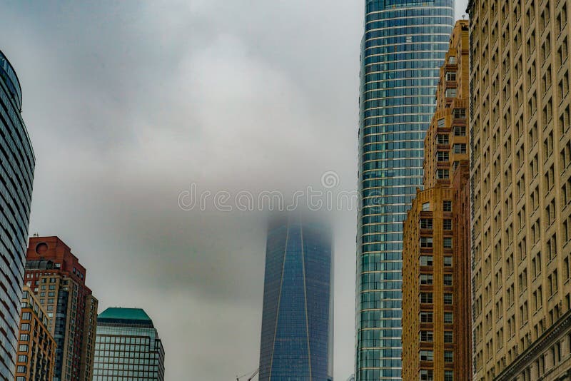 Streets of New York Lower Manhattan Stock Image - Image of skyscrapers ...