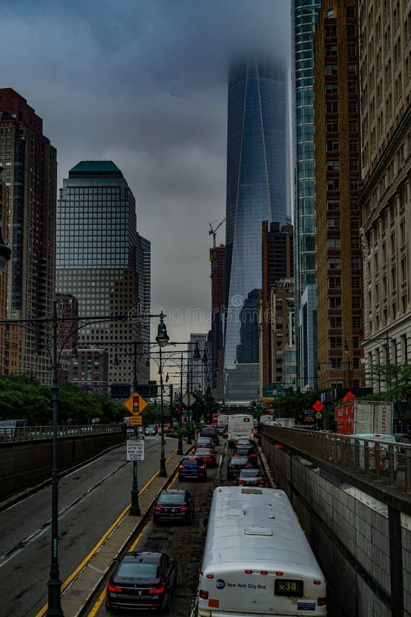 Streets of New York Lower Manhattan Editorial Photography - Image of ...