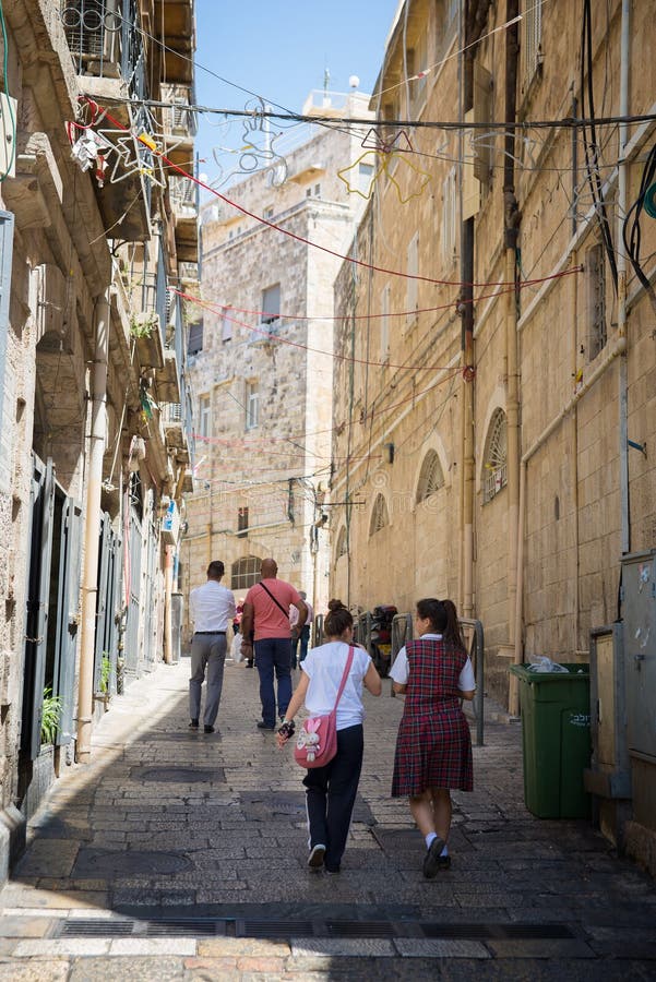 The Streets of the Old City of Jerusalem Editorial Stock Image - Image ...