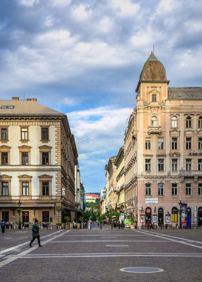 Streets of the Old Town of Budapest, Hungary Editorial Image - Image of ...