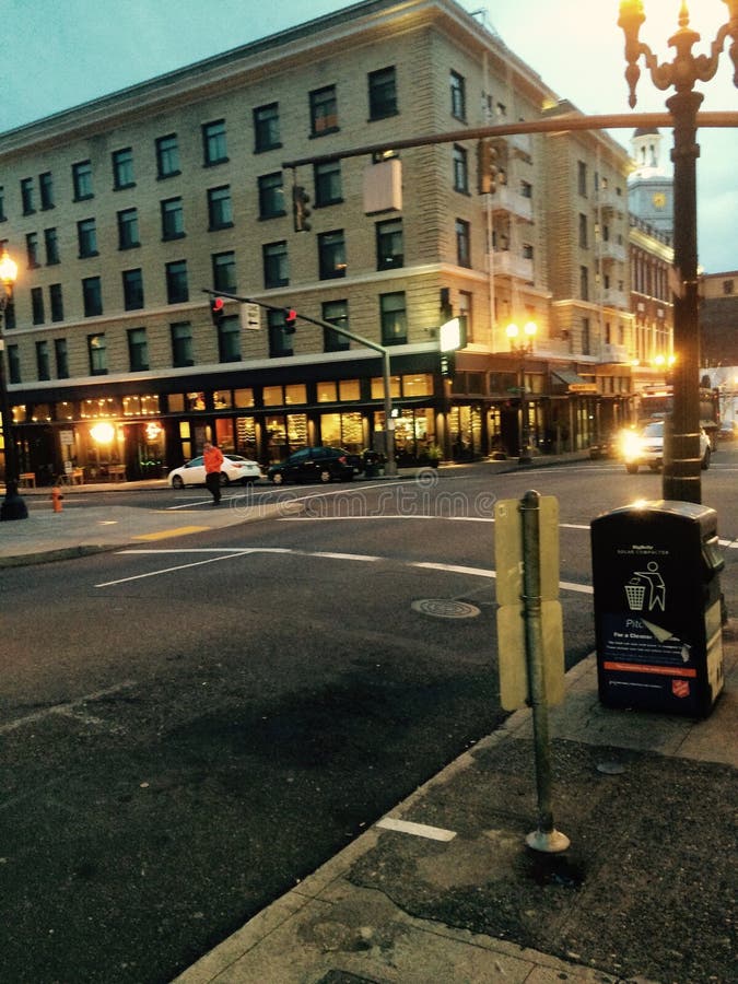 Streets of Portland editorial stock photo. Image of morning - 48068633