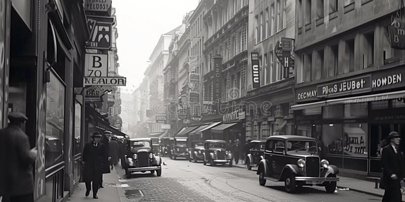 Streets and Premises of a Large City in the 1920s and 1930s. AI ...