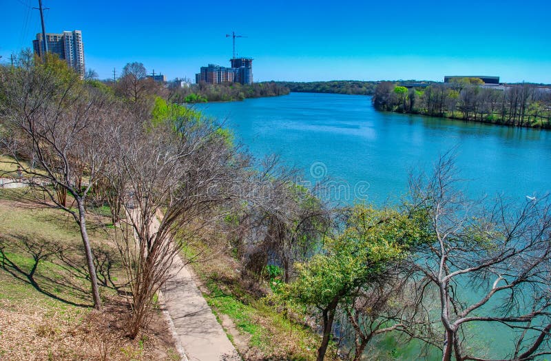 Streets and River of Austin, Texas Stock Photo - Image of tower ...
