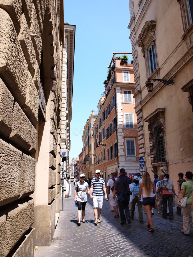 Streets of Rome, Italy editorial stock image. Image of archeology ...