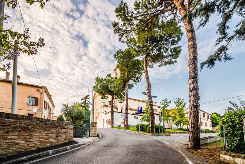 Streets of Small Hilltop Village Stock Image - Image of architecture ...