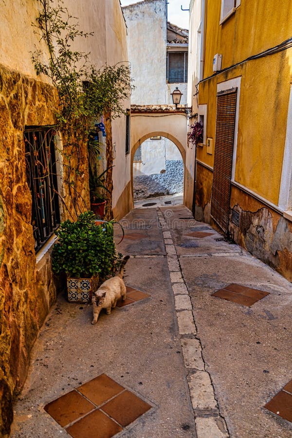Streets in the Spanish Town of Petrer in Spain Stock Photo - Image of ...