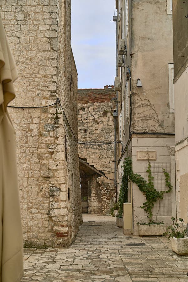 Streets of Split City. Croatia Stock Photo - Image of history, ancient ...