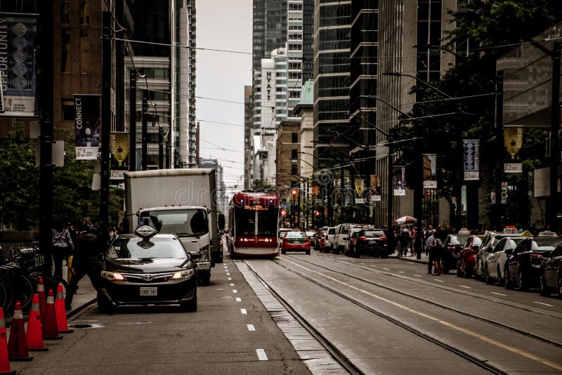 Streets of Toronto in June 2019 Editorial Stock Photo - Image of street ...