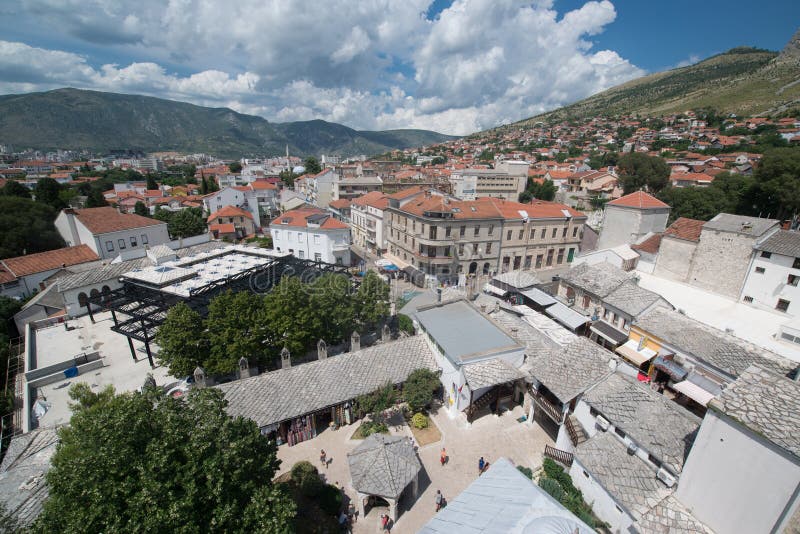 Streets of the Town of Mostar. Editorial Stock Photo - Image of ...