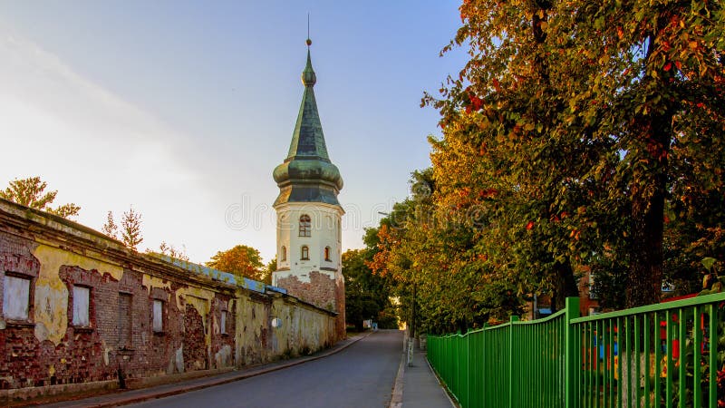 The Streets of Vyborg. Town Hall Tower, Vyborg, Russia Stock Image ...