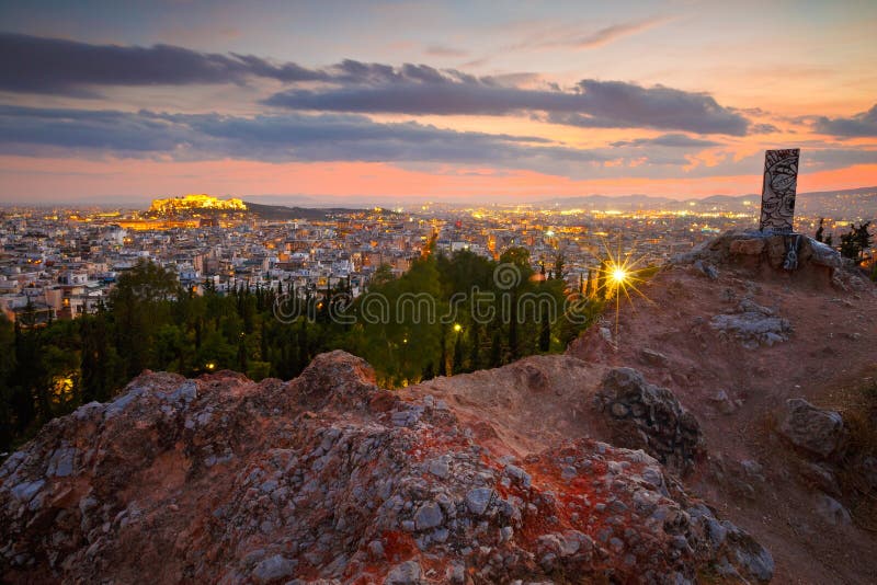 Strefi Hill, Athens. stock photo. Image of capital, cityscape - 60809886