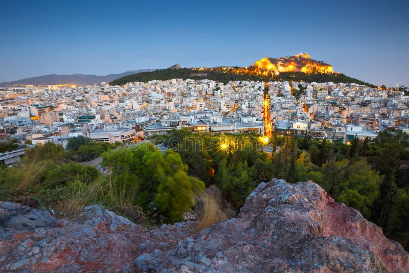 Strefi Hill, Athens. stock photo. Image of athens, metropolis - 59932560