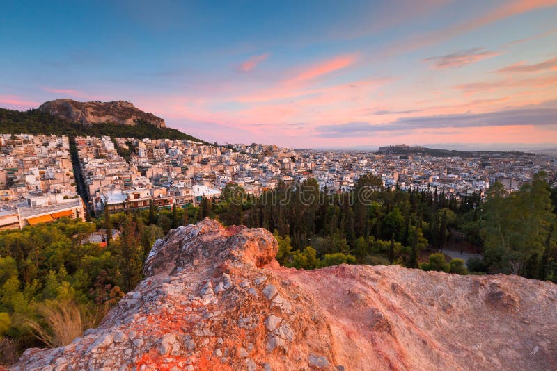 Strefi Hill, Athens. stock photo. Image of capital, cityscape - 60809886
