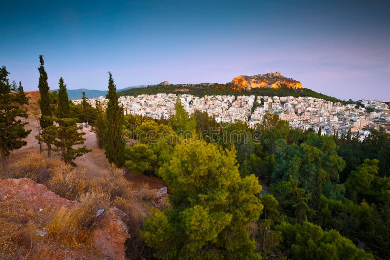 Strefi Hill, Athens. editorial stock image. Image of ground - 60592574
