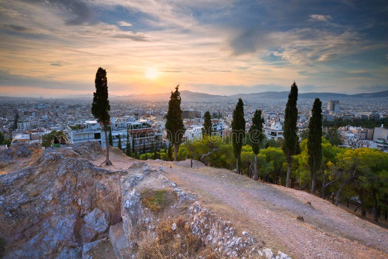 Strefi Hill, Athens. stock photo. Image of capital, cityscape - 60809886