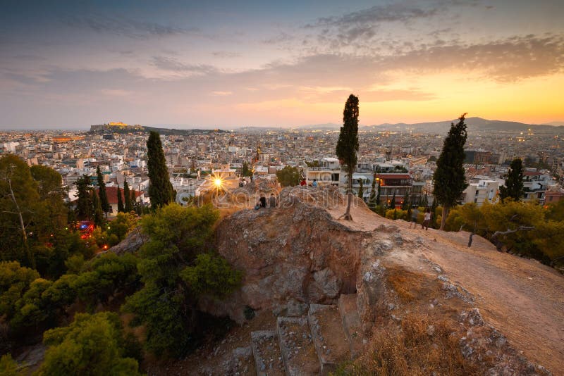 Strefi Hill, Athens. stock photo. Image of capital, cityscape - 60809886