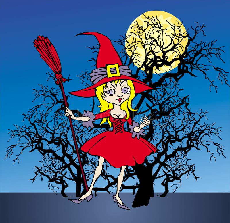 Fumetto della strega immagine stock. Illustrazione di colorato - 36735019