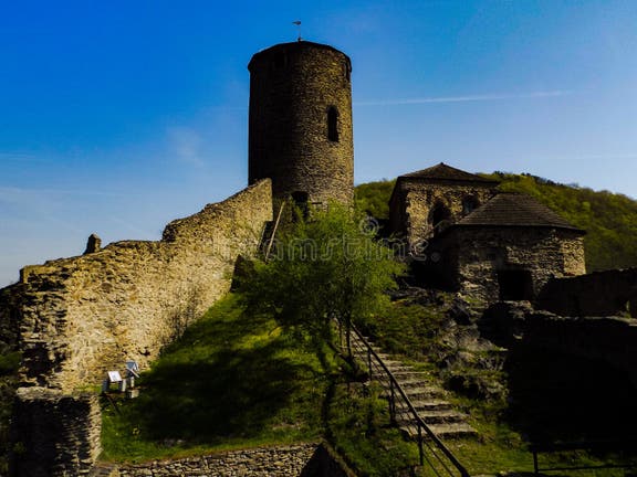 Strekov castle stock photo. Image of hill, monastery - 213615234