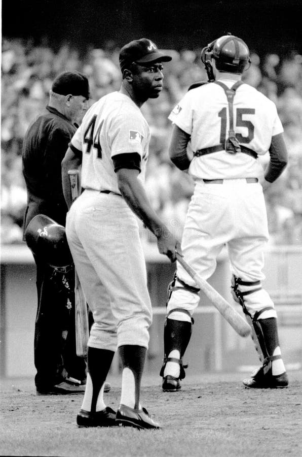Hank Aaron Atlanta Braves redactionele fotografie. Image of seizoen ...