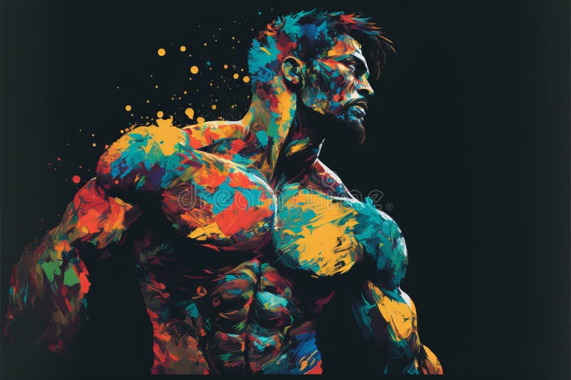 Strength Abstract Art (generative AI) Stock Illustration - Illustration ...