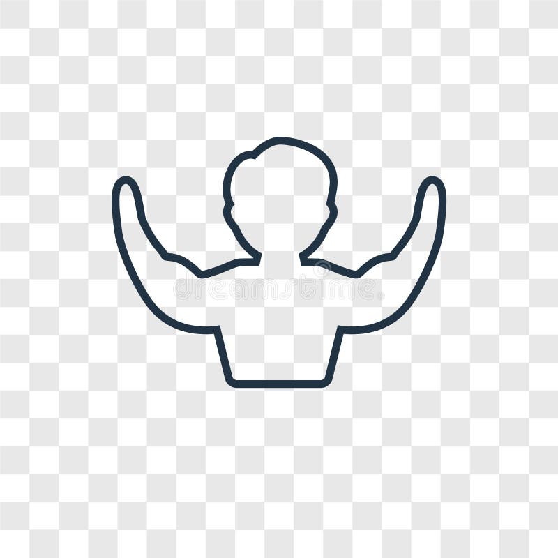 Strength Concept Vector Linear Icon Isolated on Transparent Back Stock ...